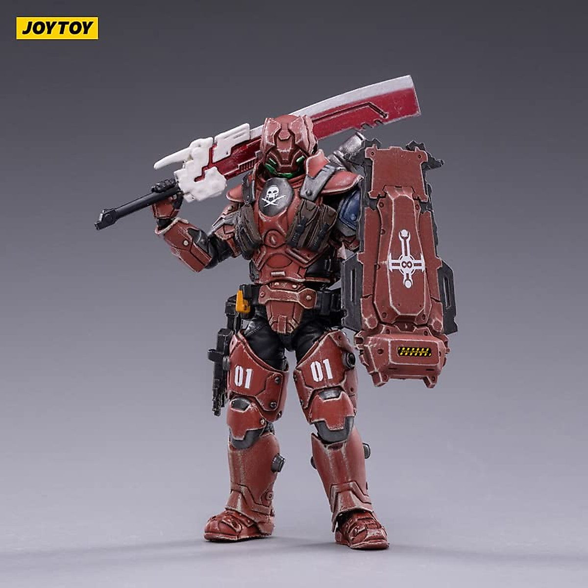 JoyToy 01st Legion Actions Figures Model Doll Collection Ornaments Home Decoration Birthday Gifts (Red Blade)