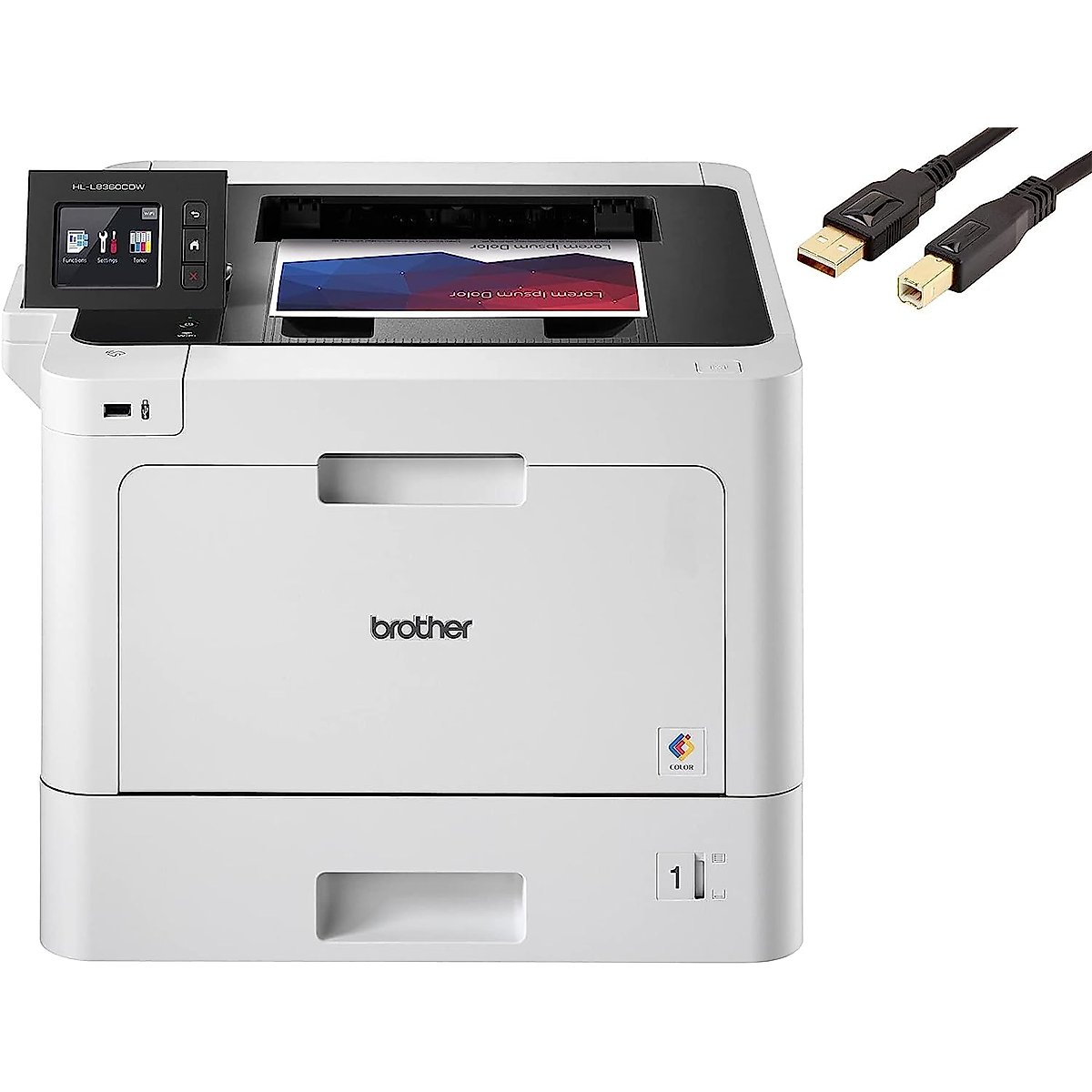 Brother HL-L8360CDW Business Color Laser Printer, 33ppm, Ethernet, 2.7” Color Touch LCD, Auto 2-Sided Printing, NFC Connectivity, PCM