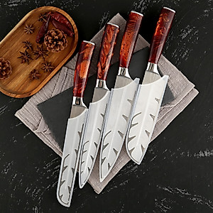 XYJ 9pcs Plastic Knife Edge Guards Knife Sheath Universal Knife Blade Guards Protectors for Paring Utility Santoku Nakiri Bread Carving Chef Knife Cover Sleeves(Knives Not Included) (White)