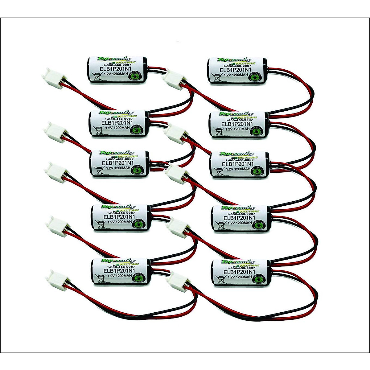 10PC Lithonia ELB1P201N1, Interstate ANIC0027, Lithonia ELB0300 Rechargeable Battery