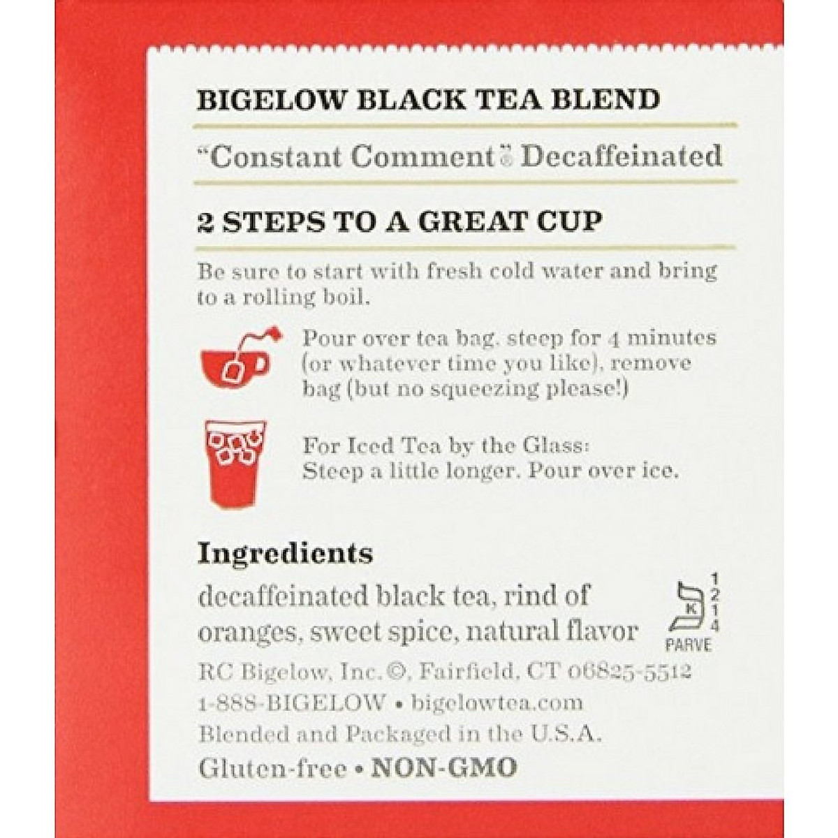 Bigelow Tea Constant Comment Decaf 20 Bags (Pack of 3)