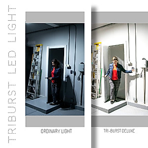 Triburst Deluxe by Bell+Howell, ASON TV 5500 Lumens/6500 Kelvin Indoor Lights, Ultra Bright Lighting with 144 LED Bulb, Multi-Directional Triple Panel Bedroom, Garage, Ceiling Light