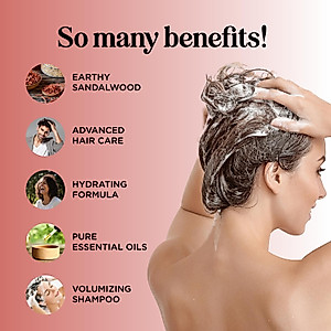 Folimax Biotin Shampoo for Thinning Hair - Thickening Shampoo with Biotin Zinc and Rosemary Oil for Hair Growth - Vegan Sulfate and Paraben Free Volumizing Shampoo for Fine Hair (Sandalwood Scent)