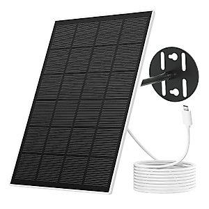 NETVUE Solar Panel for Bird Feeder Camera only, Type-C Charger, IP65 Waterproof for Outdoors, Continuously Power Supply, 360° Swivel Bracket