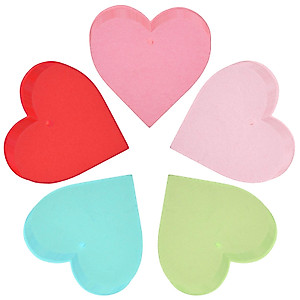 Lystaii 250pcs Heart Shape Paper Valentine Heart Confetti Blank Paper Tags Heart Cutouts 5 Color Gift Tags for Party Favors Wedding Decorations Baby Showers Thank You Card Christmas Cards (5 Color-B)