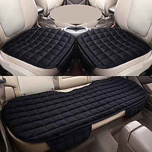 Garneck 3Pcs Car Seat Cushion Set Winter Seat Cover Car Seat Protector Breathable Car Seat Mat for Home Office Car