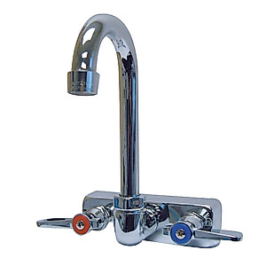Chrome Gooseneck Kitchen Faucet, Manual Faucet Operation, Number of Handles: 2 Mfr. Model # K-59