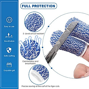 8 Pieces Finger Guard Set for Cutting Knife Guard Finger Cot Stainless Steel Cutting Protector Adjustable Safe Thumb Guard Finger Protector for Cutting Food to Avoid Hurting When Slicing and Chopping
