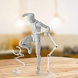 Linhoo Action Figure Stand, 8pcs Action Figure Display Compatible with HG RG SD SHF Gundam Stand 1/144 with Screwdriver