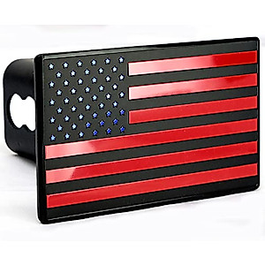 eVerHITCH USA American Flag Metal Hitch Cover (Fits 2.5" Receiver, Black/Red/Blue)