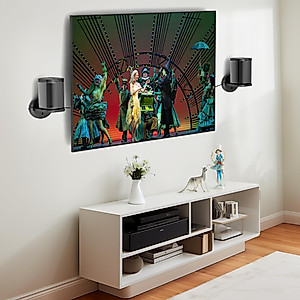 HomeMount Wall Mount for Sonos One - Space Saving Smart Home Wall Stand Holder Shelf Compatible with Sonos One/Sonos One SL Black