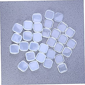 CLISPEED Transparent Plastic Box 192 pcs Plastic Containers Beads Display Bead Hinged Case Storage Lids Multipurpose Jewelry Square Clear Rectangular with S Beads Storage Containers Box