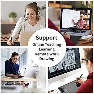 XPPen Star03 V2 Drawing Tablet Graphics Drawing Pen Tablet with 8192 Levels Pen Pressure Battery-Free Stylus Passive Pen Signature Board with 8 Hot Keys (Black)