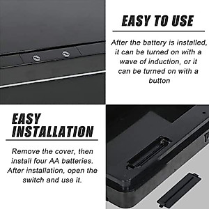 13 Gallon Plastic Kitchen Trash Can Trash Can Automatic Touch Free High-Capacity Garbage Can Black