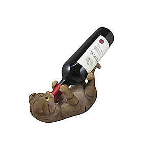 DWK Cat Wine Bottle Holder | Kitchen Countertop Decor | Wine Holders | Vineras para Poner Botellas en Casa | Red Wine Storage | Wine Accessories Storage -Scottish Fold Cat