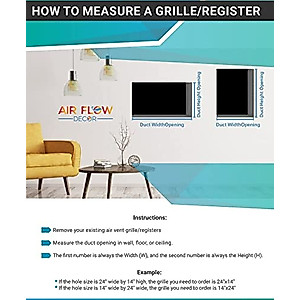 Air Flow Decor 10"x 6" HVAC Vent Cover | 2-Way Steel Air Vent Covers for Wall, Sidewall and Ceiling | Air Supply Register Vents Cover, White (Screws Included) | Outside Dimensions: 11.75" W X 7.75" H
