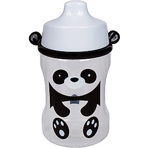 Lollaland Panda Bear, 9 ounce, 6 months Plus, Spill and Leak Proof, Bite Proof, Easy Grip, Hard Spout, BPA Free, Dishwasher Safe, Sippy Cup