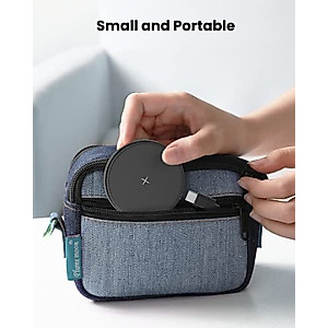 Magnetic Wireless Charger for iPhone - MGG Mag-Safe Charger for iPhone 14/14 pro/14 plus/14 pro max/13 pro max/12 pro max, Magnet Charger Pad for AirPods 3/2/Pro with Kickstand, Mag Charger, Black