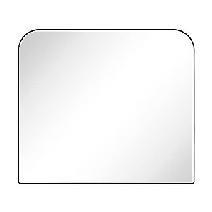 EGHOME 30x34'' Black Arched Mantel Mirror Arch Rounded Corner Mirror for Bathroom, Living Room or Powder Room