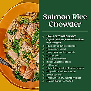 SEEDS OF CHANGE Organic Quinoa, Brown & Red Rice with Flaxseed, Microwaveable Ready to Heat, 8.5 Ounces (Pack of 6)