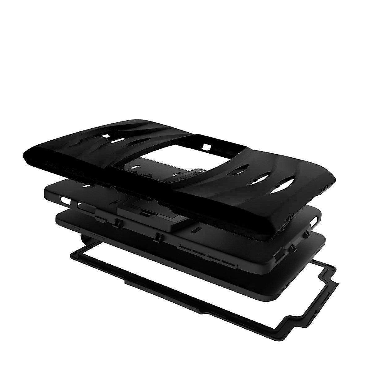 KIQ Armor Series for Samsung Galaxy Tab E 9.6 Case Thick Protective Kickstand Case for Samsung Galaxy Tab E Case SM-T560 2015 (SM-T560/T561/T565/T567) - Black