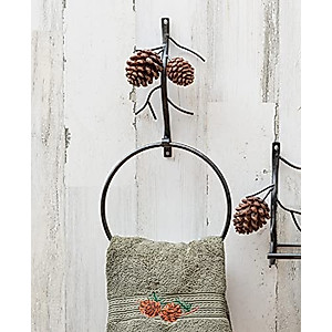 BLACK FOREST DECOR Woodland Pinecone Towel Ring