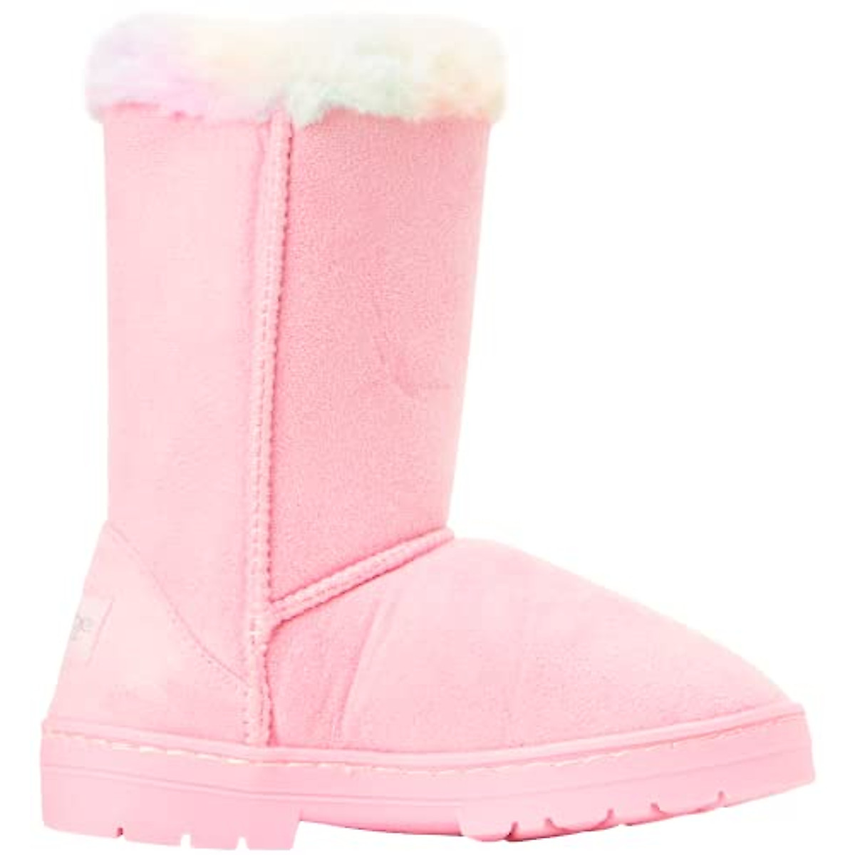 bebe Girl's Fur Lined Winter Boot with Rhinestone Details (Toddler/Little Girl/Big Girl), Size 2 Little Kid, Pink Multi