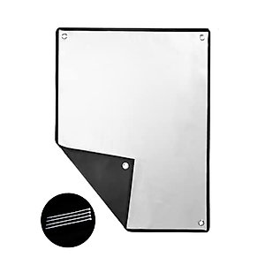 Elayce High-Temperature Resistant, Waterproof, and Portable BBQ Mat - 20"x25" with Adjustable Size and Four Corner Holes for Gas, Charcoal, and Electric Grills