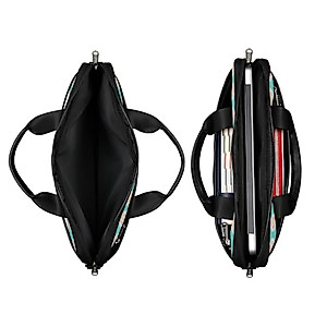 Paisley Ethnic Mandala Laptop Computer Bag Waterproof Shoulder Messenger Bag 13-15 inch Durable Laptop Tote Bag with Shoulder Strap Handle Lightweight Crossbody Briefcase