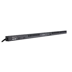 CyberPower PDU81102 Switched Metered Outlet PDU, 100-120V/30A, 24 Outlets, 0U Rackmount, Black