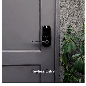 Yale | LiftMaster Smart Lock with Keypad Lever- Works with myQ App & Key by Amazon in-Garage Delivery when paired with Smart Garage Hub (sold separately), Oil Rubbed Bronze