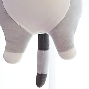 Rexinc Long Cat Plush Pillow Toy Sleeping Pillow Cute Cartoon Cat Stuffed Animals Soft Long Body Pillow Gift for Kids(19.68in,Gray)