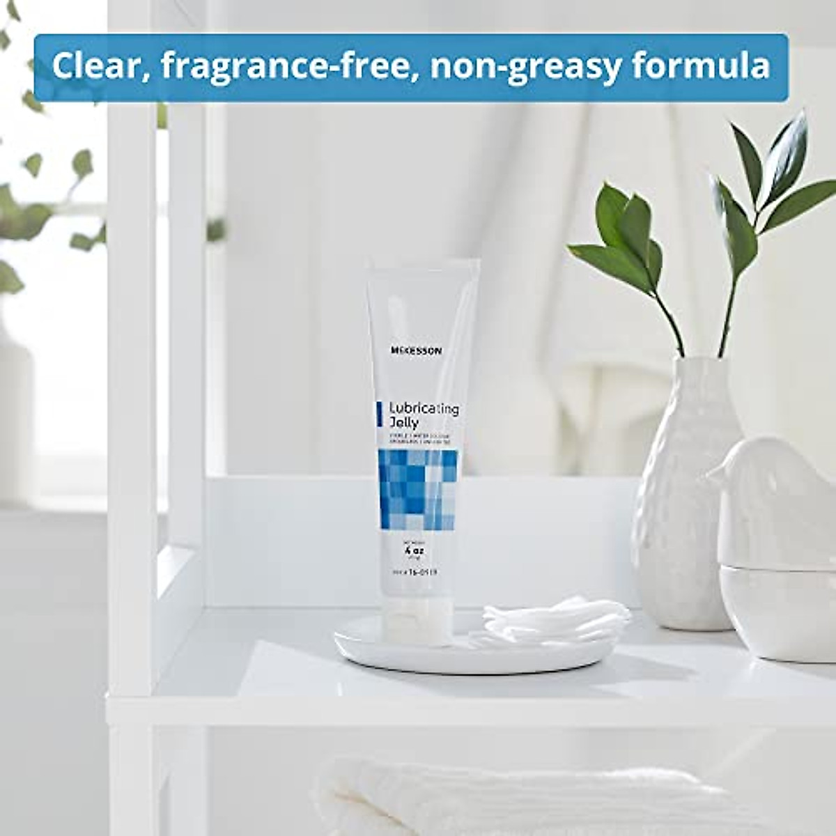 McKesson Lubricating Jelly, Sterile, Water Soluble, Unscented, Greaseless, 4 oz, 12 Count, 1 Pack