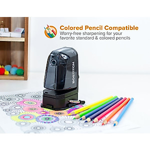 Bostitch Office Multi-Mount Manual Pencil Sharpener, Vacuum Mount or Screw Mount, Black (MPS2-BLK)
