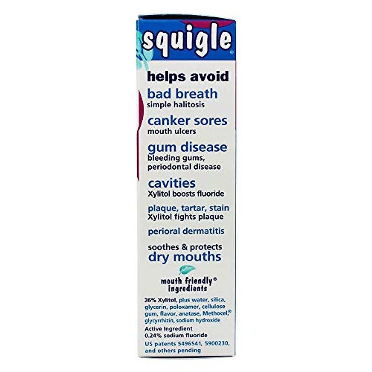 Squigle Enamel Saver Toothpaste, Canker Sore Treatment and Prevention, SLS Free Toothpaste, 36% Xylitol Toothpaste, Prevents Cavities, Perioral Dermatitis, Bad Breath, Chapped Lips - 1 Pack