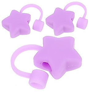 VALICLUD Soft Rubber Straw Stopper Straws for Tumblers Silicone Straw Tumbler Straws Silicone Straw Tips Cover Drinking Straw Cover Rubber Straws Tips Reusable Drinking Straw Tips 8mm 3pcs