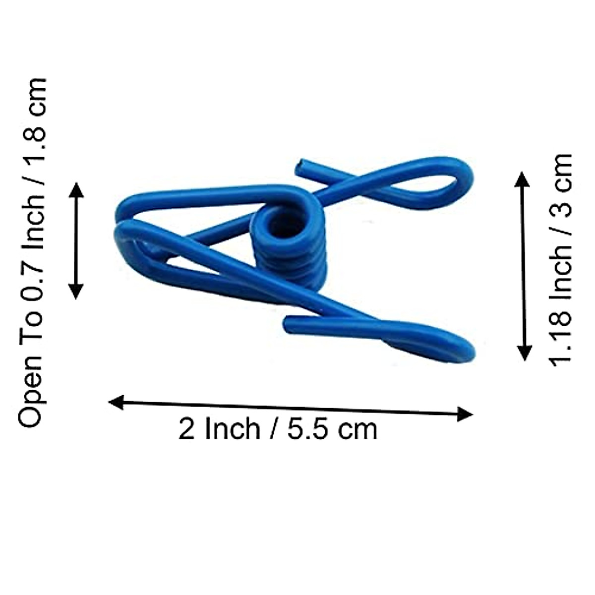 Chip Clips, 30 Pcs 2 Inch 10 Different Random Colors Utility Metal Clips PVC-Coated High Elasticity Good Persistence for Clothespins Paper Clips Food Clips Bag Clips Clothes Pins(Mixed Colors 30pcs)