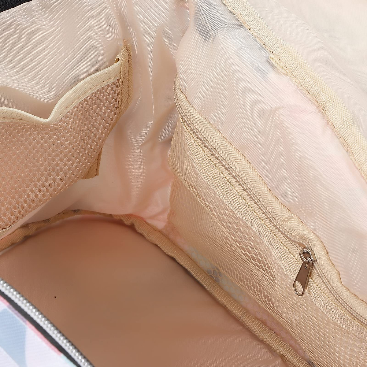 Travel Diaper Bag Tote Large Capacity Outdoor Multi Functional Hanging (Geometry Pattern)