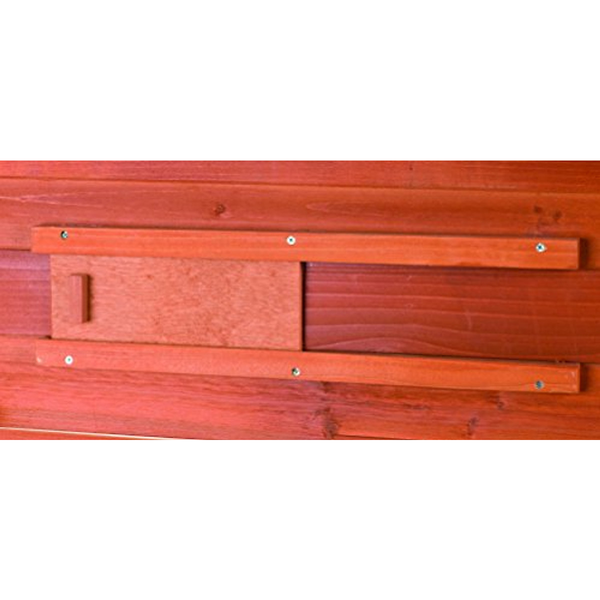 TRIXIE Natura Duck Coop with Ramp, Pull-Out Tub, Hinged Roof, Brown, 36x30x27