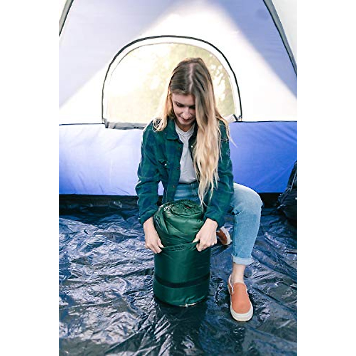 Stansport Scout- 3 Lb - 33 in X 75In Rect. Sleeping Bag - Forest Green