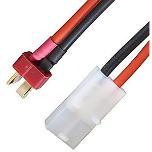 2pcs T-Plug Male Connector to Big-Tamiya Plug Female Connector Adapter and 2pcs T-Plug Female Connector to Big-Tamiya Plug Male Connector Adapter for RC Lipo Battery