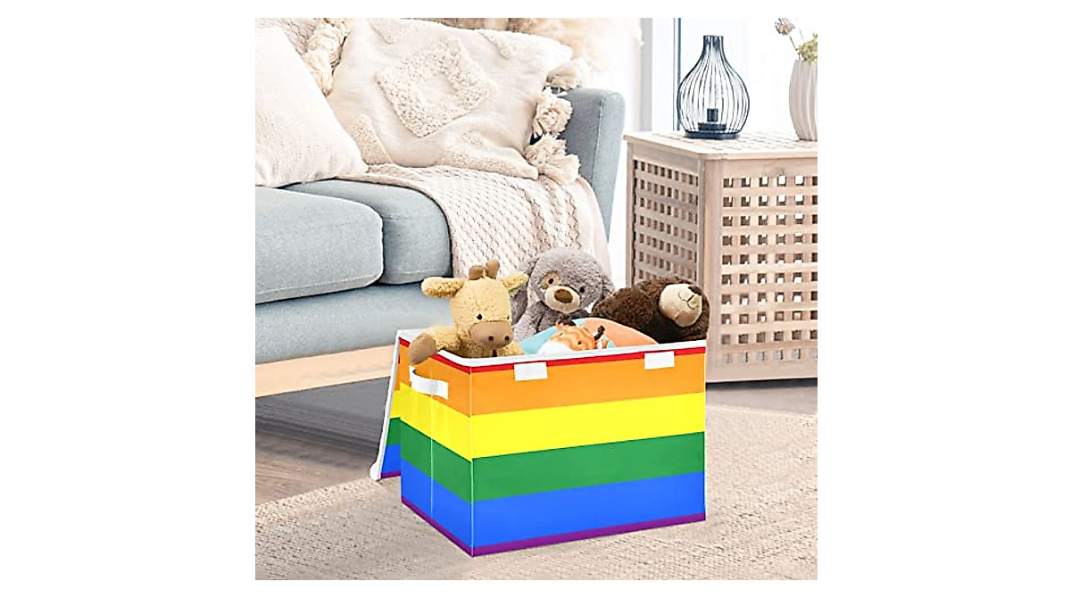 Krafig Rainbow Flag Storage Box - Organize with Style