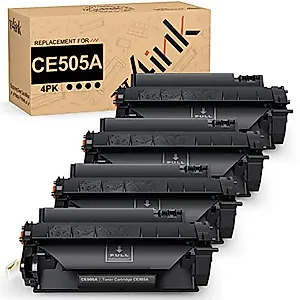 v4ink 4PK Compatible Toner Cartridge Replacement for HP 05A CE505A Toner Cartridge Black Ink for HP P2035 P2035n P2030 P2055 P2055d P2055dn Pro 400 M401n M401dne M401dw M425dn M425dw Printer