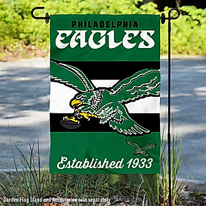 Philadelphia Eagles Retro Vintage Throwback Double Sided Garden Flag