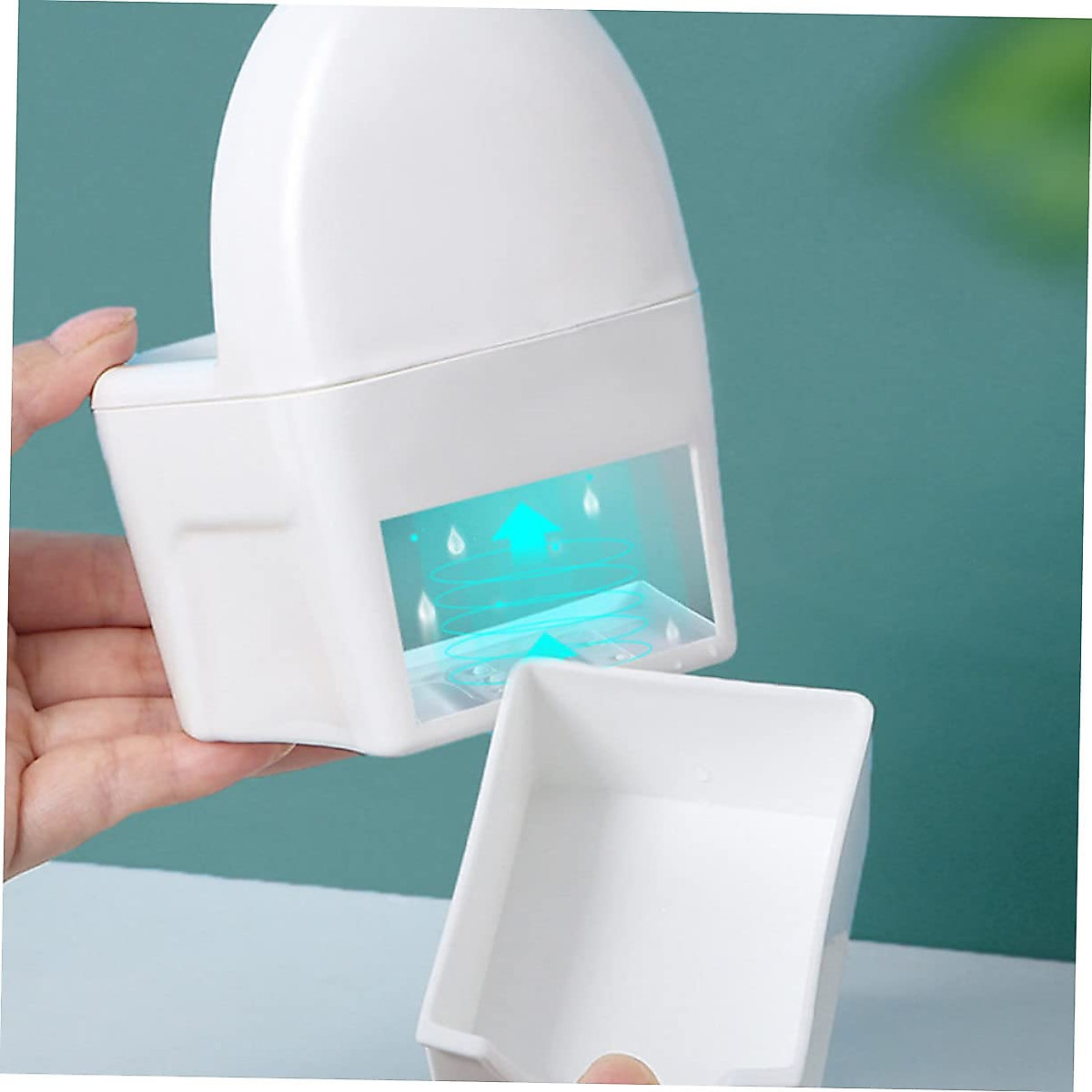 Cabilock 1pc Box Toilet Soap Box Bathroom Soap Case Plastic to Go Containers Soap Case Holder Soap Drainer Stair Basket Bath Sponge Bar Soap Dish Soap Storage Pp Cartoon White Storage Rack