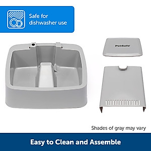 PetSafe Oasys 1/2 Gallon (64 Ounce) Small Pet Fountain - Small Dog and Cat Water Fountain - Dishwasher Safe Filtered Water Dispenser with Flow Control - Easy to Clean - Filters Included