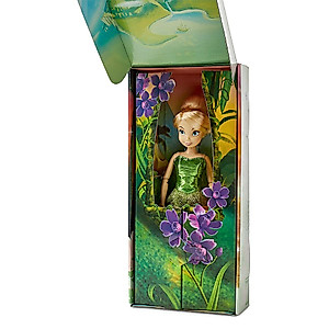 Disney Store Official Disney Princess Classic Doll (Tinker Bell from Peter Pan), 11 Inches, Includes Brush with Molded Details, Fully Posable Toy in Classic Outfit - Disney Princess Toys for Girls