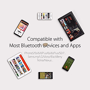 GoNovate G11 Bluetooth Earpiece Wireless Earbud Mini Invisible Headphone, 6 Hrs Playtime Magnetic USB Charger Smallest Headset Single Car Earphone with Mic for iPhone Samsung Galaxy (Beige-1 Piece)