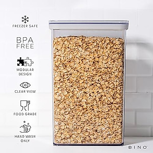 BINO | Food Storage Containers | THE SNAP+COLLECTION | Airtight Storage Containers with Lids | Kitchen & Pantry Organization | Kitchen Containers Airtight