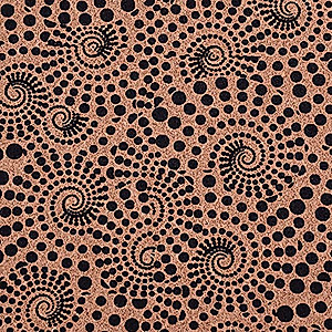 Cork Fabric Faux Leather Sheets LOOGOOL 5PCS A4 Sheet 8x12 inch Spin Spiral Printed Fabric for Bags Earrings DIY Craft Decoration